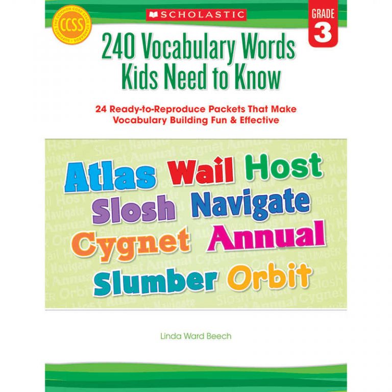 SCHOLASTIC TEACHING RESOURCES 240 VOCABULARY WORDS KIDS NEED TO KNOW ...
