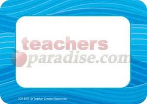 TEACHER CREATED RESOURCES Blue Waves Name Tags Labels TCR5181 ...