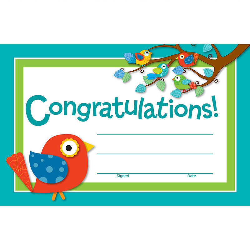 Carson Dellosa Boho Birds Awards Cd 101068 Teachersparadise