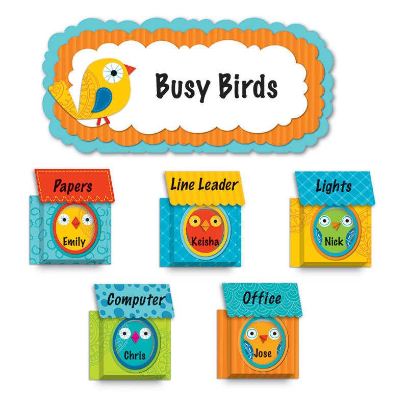 Carson Dellosa Boho Birds And Birdhouses Bb Set Cd 110217 Teachersparadise