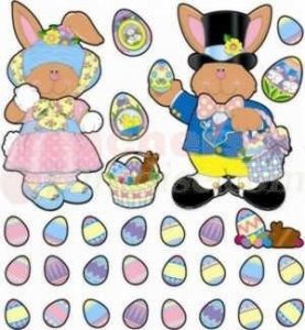 CARSON DELLOSA Bulletin Board Set Spring Bunnies CD-1752 - TeachersParadise