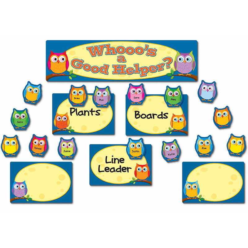Carson Dellosa Colorful Owls Job Assignment Cd 110269 Teachersparadise