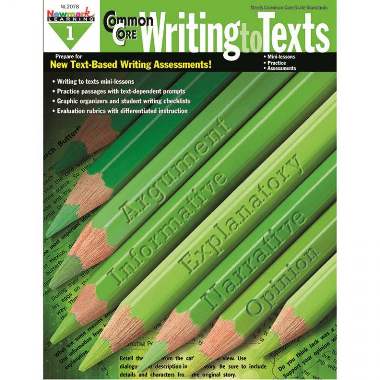 NEWMARK LEARNING COMMON CORE WRITING TO TEXT GRADE 1 BOOK NL-2078 ...