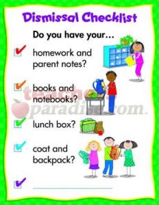 CREATIVE TEACHING PRESS Dismissal Checklist Chart CTP6427 ...
