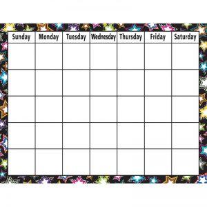 TEACHER CREATED RESOURCES FANCY STARS CALENDAR CHART TCR7748 ...
