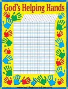 GRACE PUBLICATIONS God's Helping Hands Chart FS-GP277117 - TeachersParadise