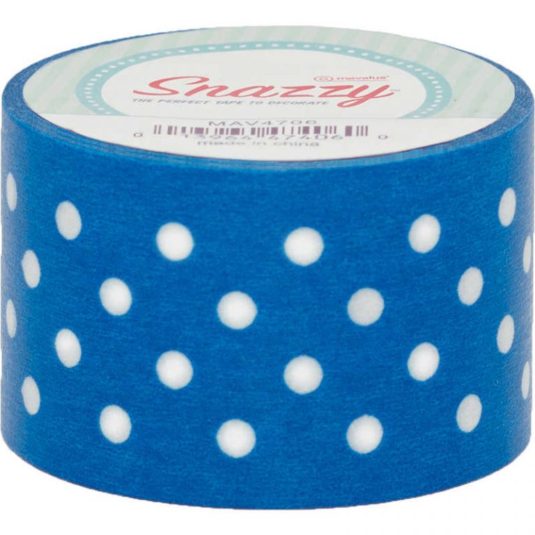 DSS DISTRIBUTING MAVALUS SNAZZY BLUE W/ WHITE POLKA DOT TAPE 1.5 X 39 ...