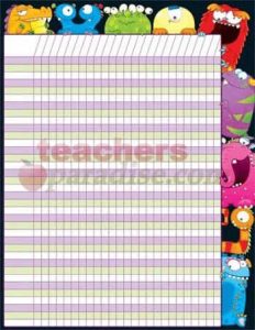 CARSON DELLOSA Monsters Chartlet CD-114082 - TeachersParadise