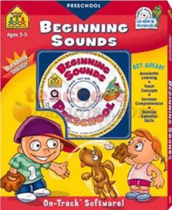 SCHOOL ZONE PUBLISHING On-Track Beginning Sounds Ages 3-5 Software ...