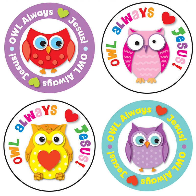 Carson Dellosa Owl Always Love Jesus Stickers Cd 168164 Teachersparadise