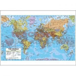 KAPPA MAP GROUP / UNIVERSAL MAPS Physical/Political Deskpad World Map ...