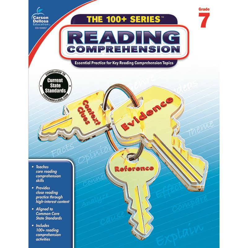CARSON DELLOSA READING COMPREHENSION GRADE 7 CD 104857 TeachersParadise CARSON DELLOSA READING COMPREHENSION GRADE 7 CD 104857 TeachersParadise