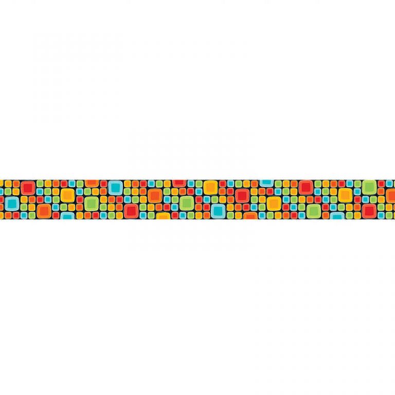 CARSON DELLOSA RETRO BLOCKS BORDER CD-108120 - TeachersParadise