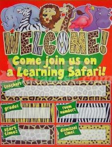 TEACHER'S FRIEND PUBLICATIONS Safari Animals Welcome Chart TF-2368 ...