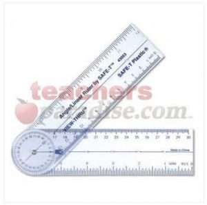 LEARNING RESOURCES Safe-T Angle/Linear Ruler LER43054 - TeachersParadise