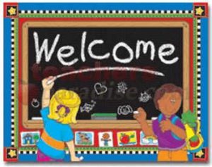 CARSON DELLOSA Welcome Chalkboard Chartlet CD-114019 - TeachersParadise