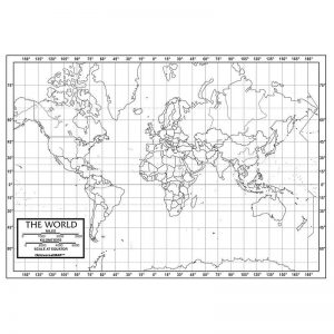 KAPPA MAP GROUP / UNIVERSAL MAPS WORLD OUTLINE MAPS PAPER UNI21220 ...