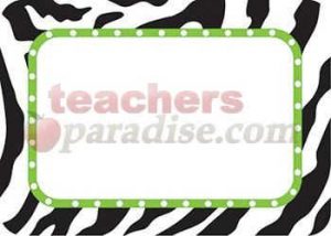 TEACHER CREATED RESOURCES Zebra Name Tags Labels TCR5173 - TeachersParadise