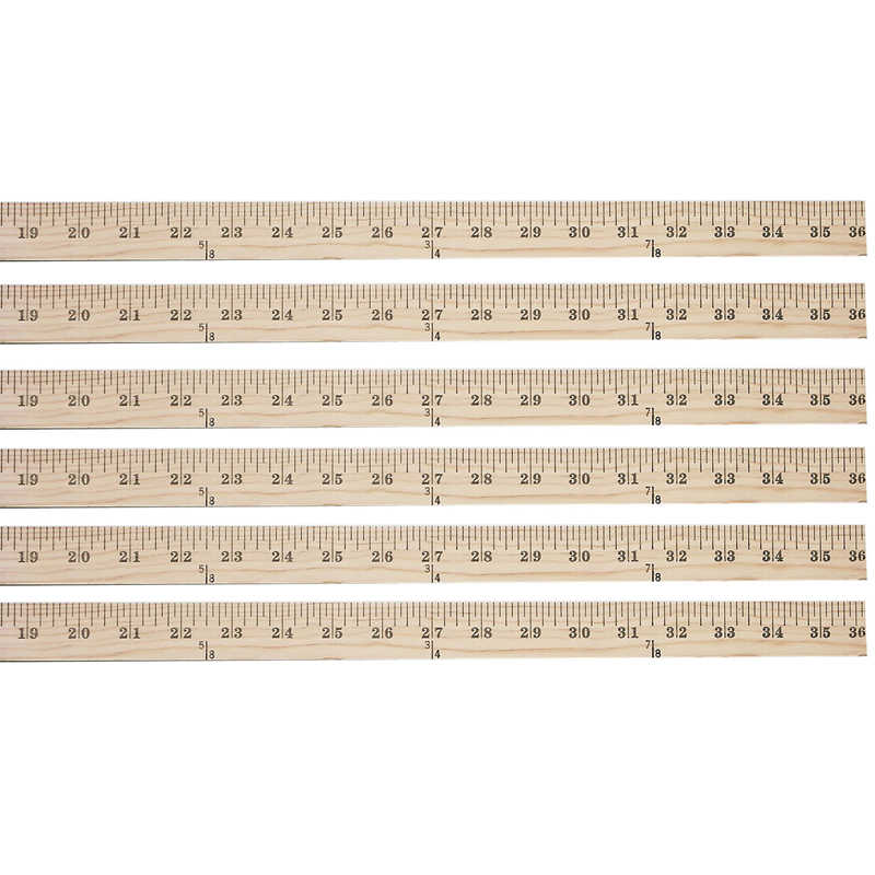 TeachersParadise - Westcott® Wood Yardstick, Pack of 6 - ACM10420-6