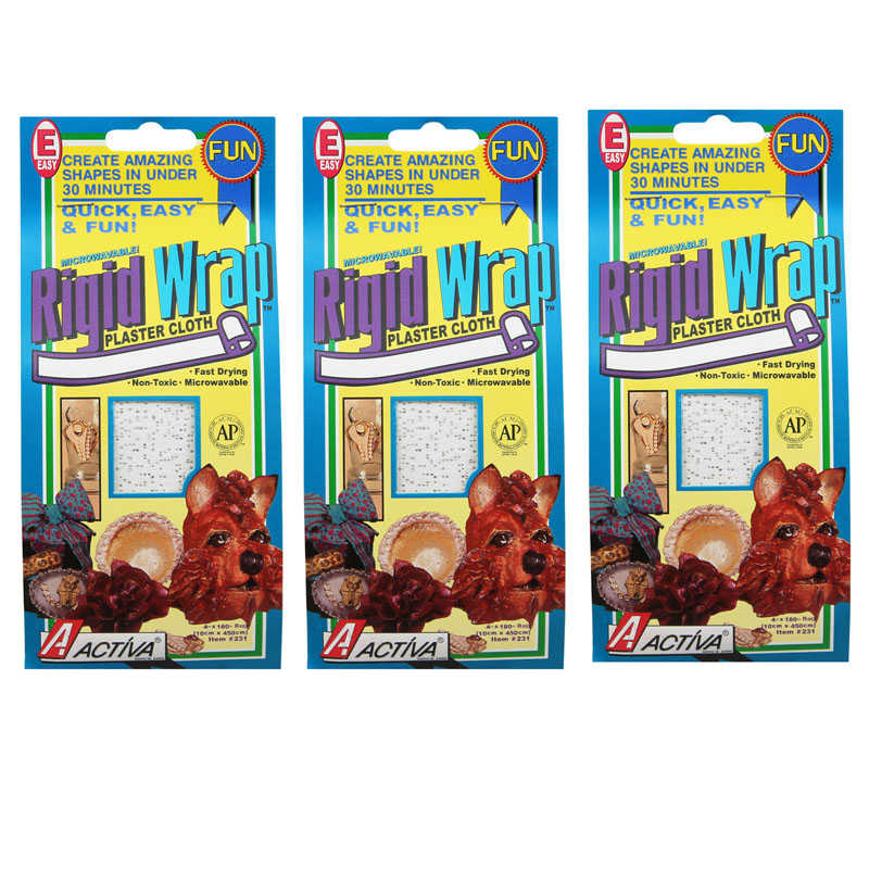 TeachersParadise - ACTÍVA Rigid Wrap® Plaster Cloth, 4"x 180", 3 Rolls ...