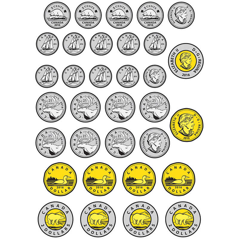 TeachersParadise - Ashley Productions® Magnetic Canadian Coins - ASH10060