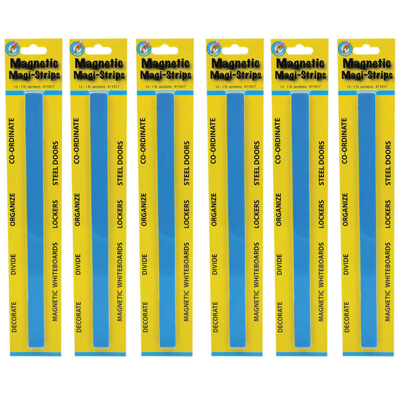 TeachersParadise - Ashley Productions® Magnetic Magi-Strips, Blue, 12 ...