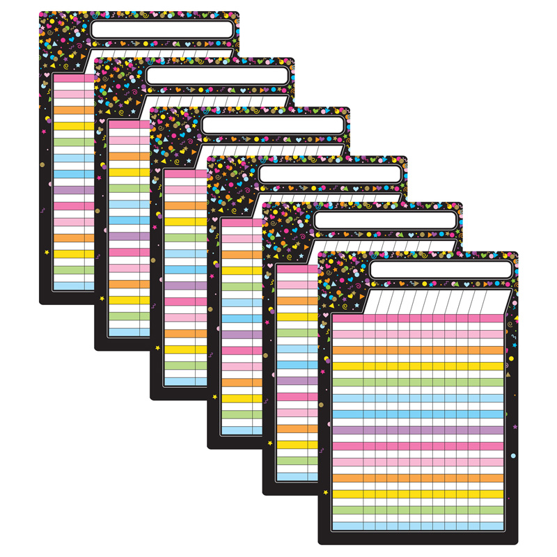 TeachersParadise - Ashley Productions® Smart Poly® Chart Black Confetti ...