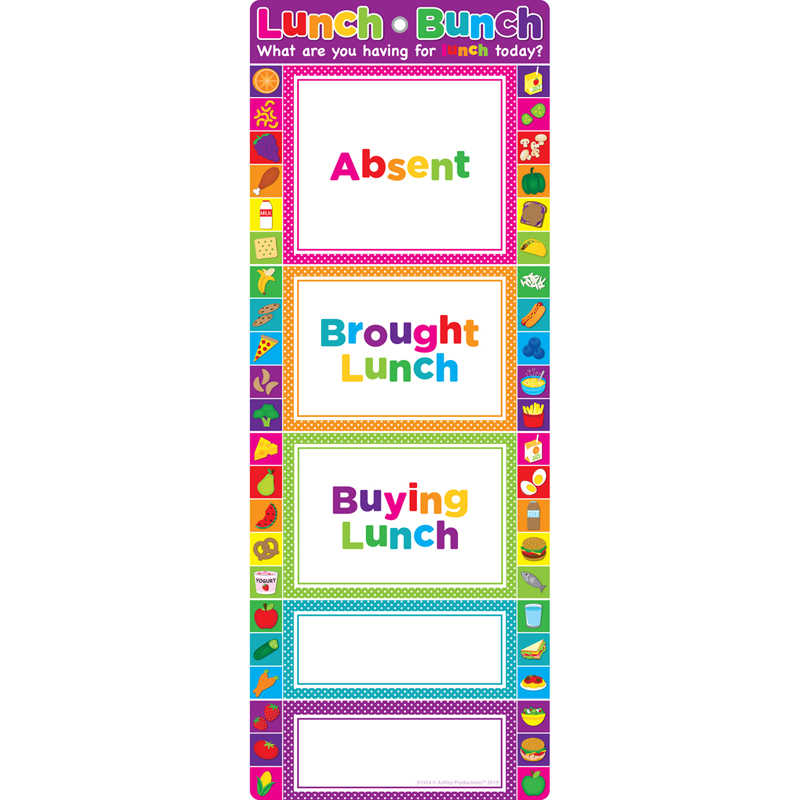 TeachersParadise - Ashley Productions® Smart Poly® Clip Chart, Lunch ...