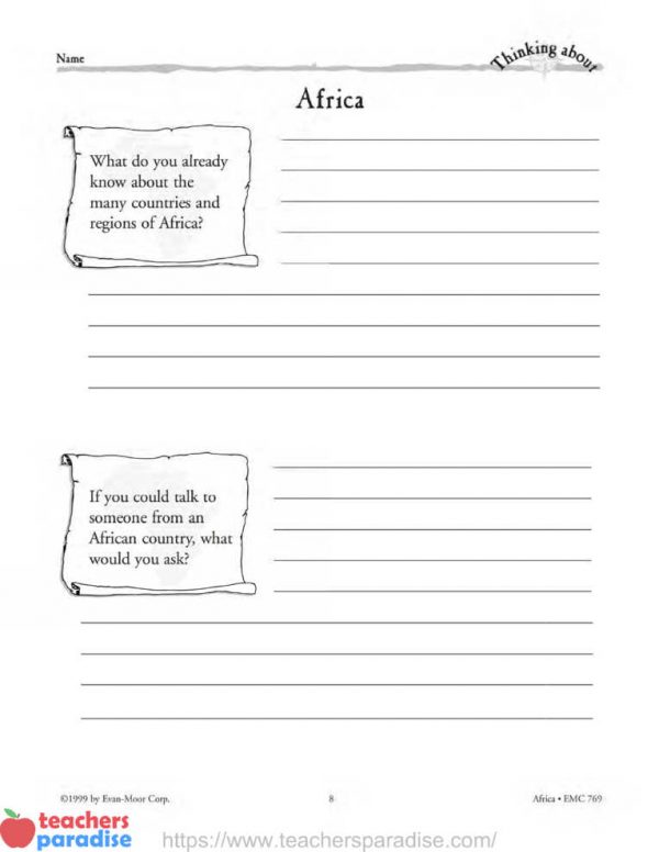 Africa with poster by Evan-Moor – EMC0769 - TeachersParadise