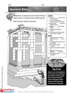 Ancient Site Activity & Crossword Puzzle by Harcourt Achieve Inc ...