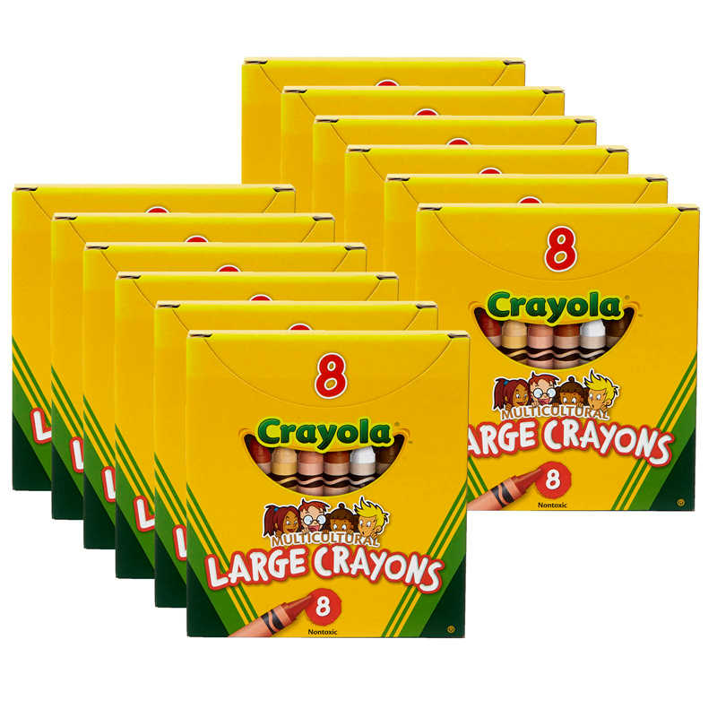 TeachersParadise - Crayola® Multicultural Crayons, Large Size, 8 Per ...