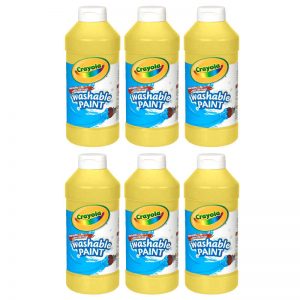 TeachersParadise - Crayola® Washable Paint, Yellow, 16 oz. Bottles ...