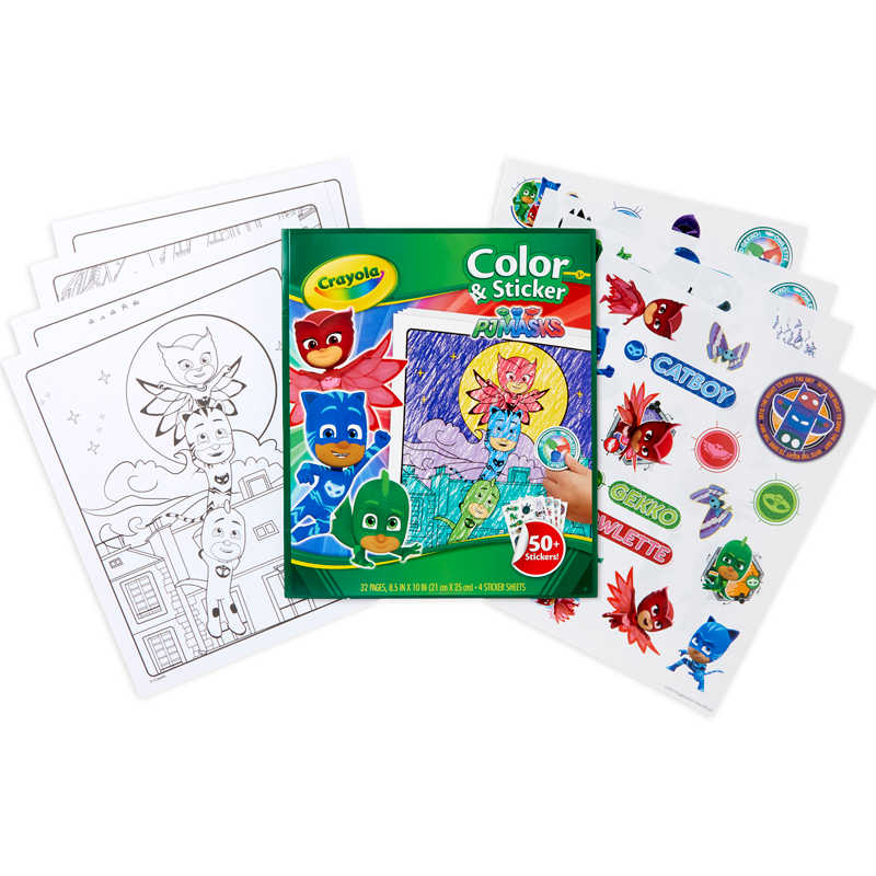 TeachersParadise - Crayola® Color & Sticker Book, PJ Masks - BIN40077