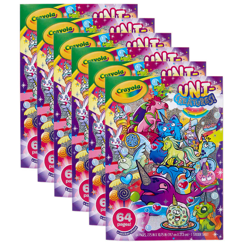 TeachersParadise - Crayola® Uni-Creatures! Coloring Book, Pack of 6 ...