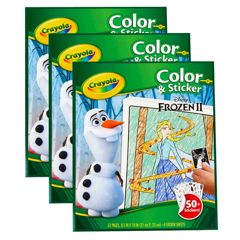 TeachersParadise - Crayola® Color & Sticker Book, Frozen 2, Pack of 3 ...