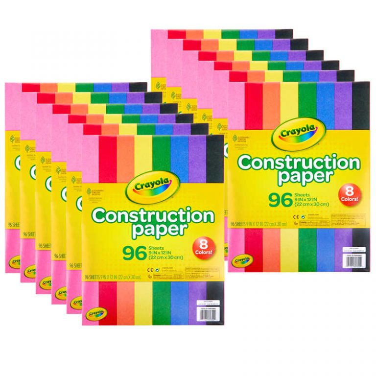 TeachersParadise - Crayola® Construction Paper, 96 Sheets Per Pack, 12 ...