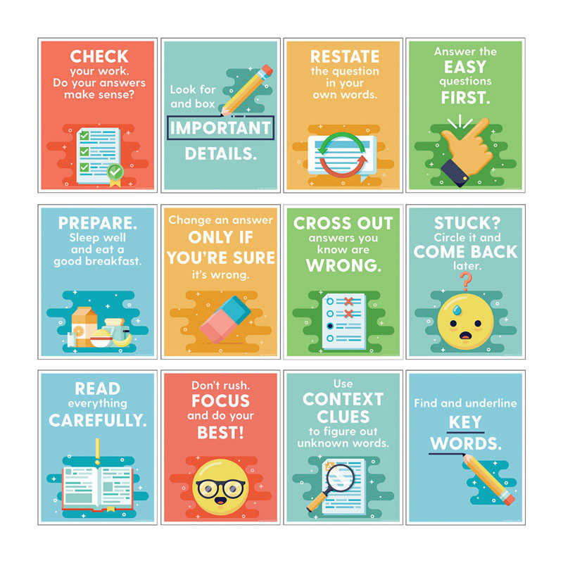 TeachersParadise - Carson Dellosa Education Mini Posters: Test-Taking ...
