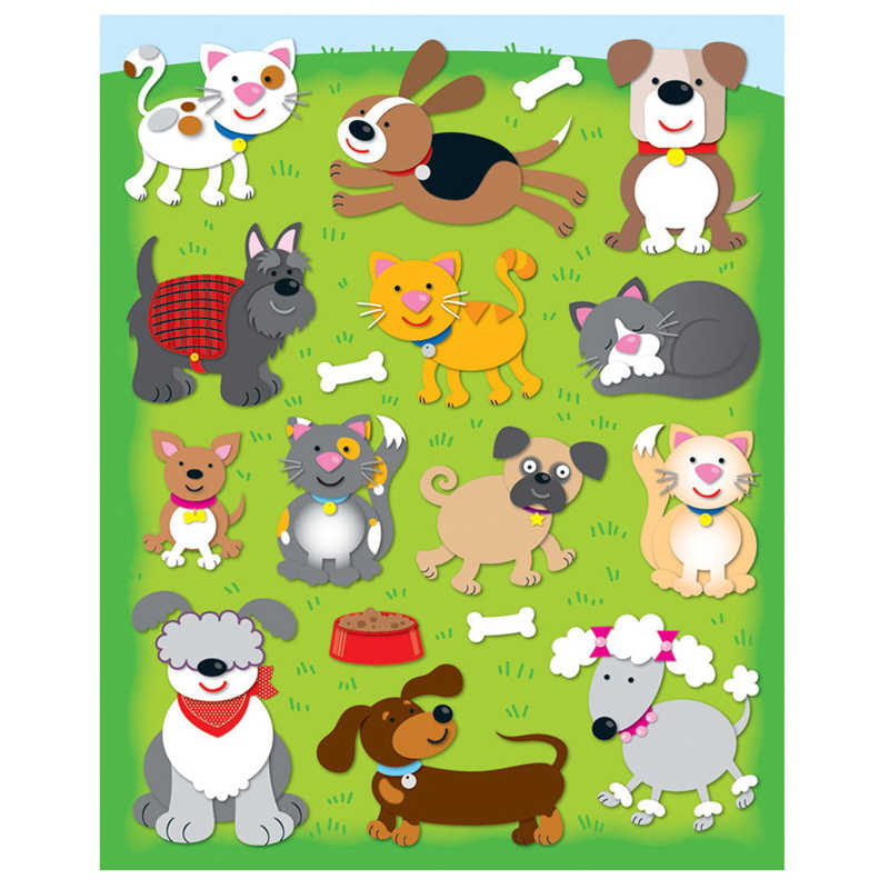 TeachersParadise - Carson Dellosa Education Dogs & Cats Shape Stickers ...
