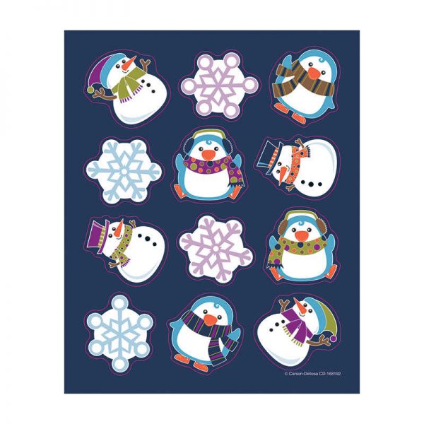 TeachersParadise - Carson Dellosa Education Winter Fun Shape Stickers ...