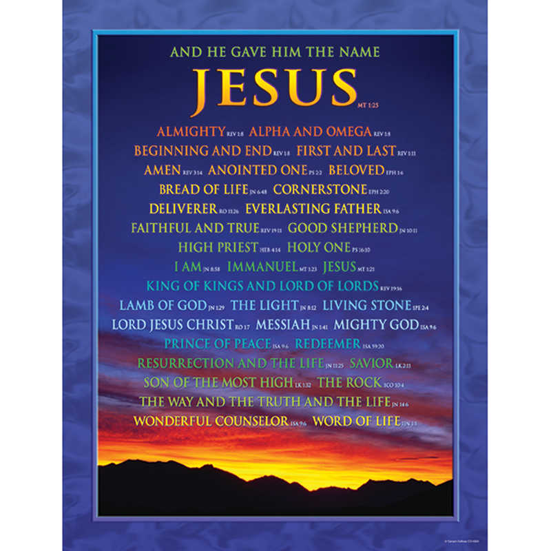 TeachersParadise - Carson Dellosa Education Names of Jesus Chart - CD-6324