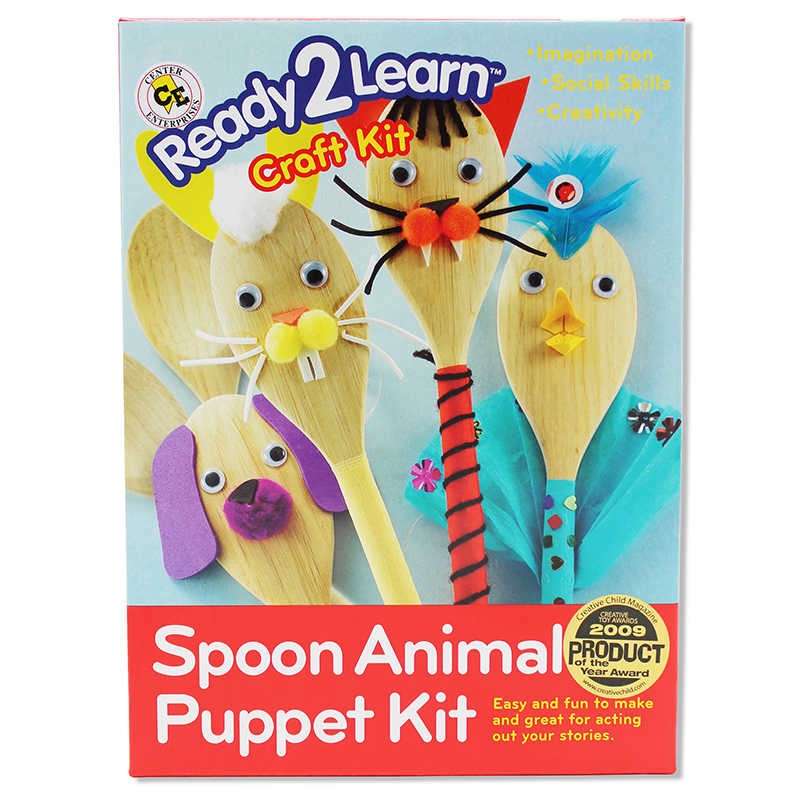 TeachersParadise - Ready 2 Learn® Spoon Animal Puppet Kit - CE-6902