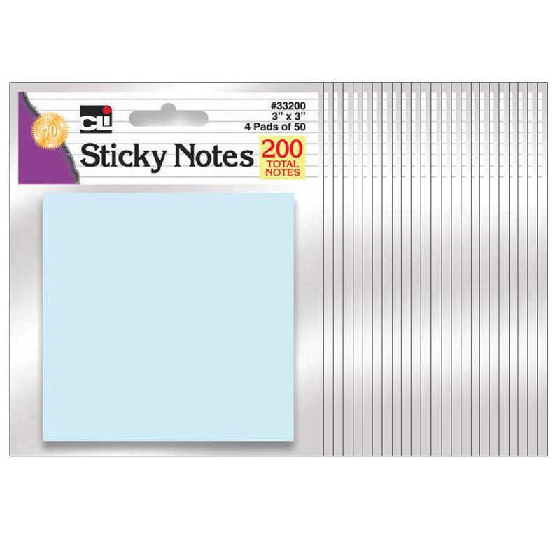 TeachersParadise - Charles Leonard Sticky Notes, 3" x 3", Pastels, 50 ...