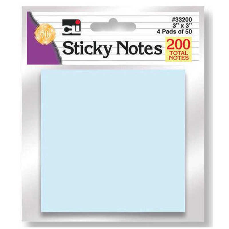 TeachersParadise - Charles Leonard Sticky Notes, 3" x 3", Assorted ...