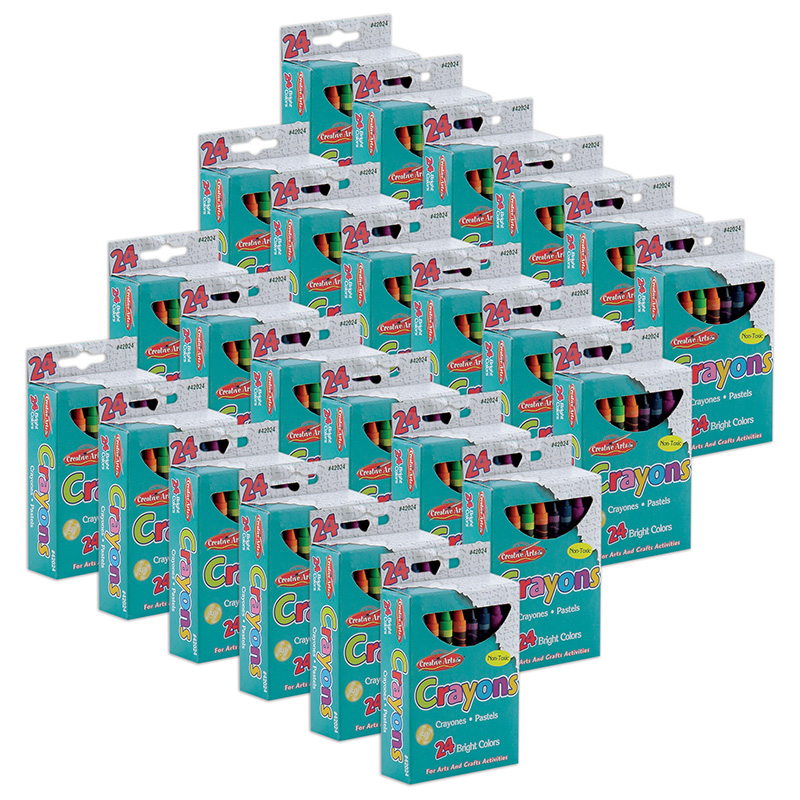 TeachersParadise - Charles Leonard, Inc. Crayons, Assorted Colors, 24 ...