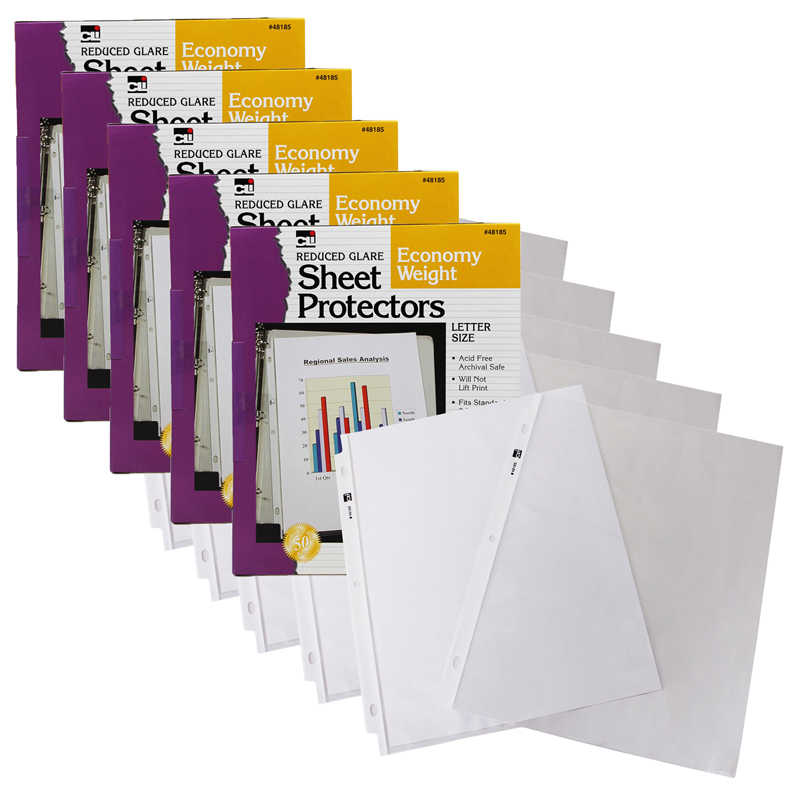 TeachersParadise - Charles Leonard Sheet Protectors, Reduced Glare ...