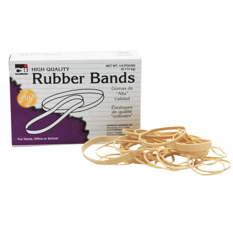 TeachersParadise - Charles Leonard Rubber Bands Assorted Sizes, 1/4 lb ...