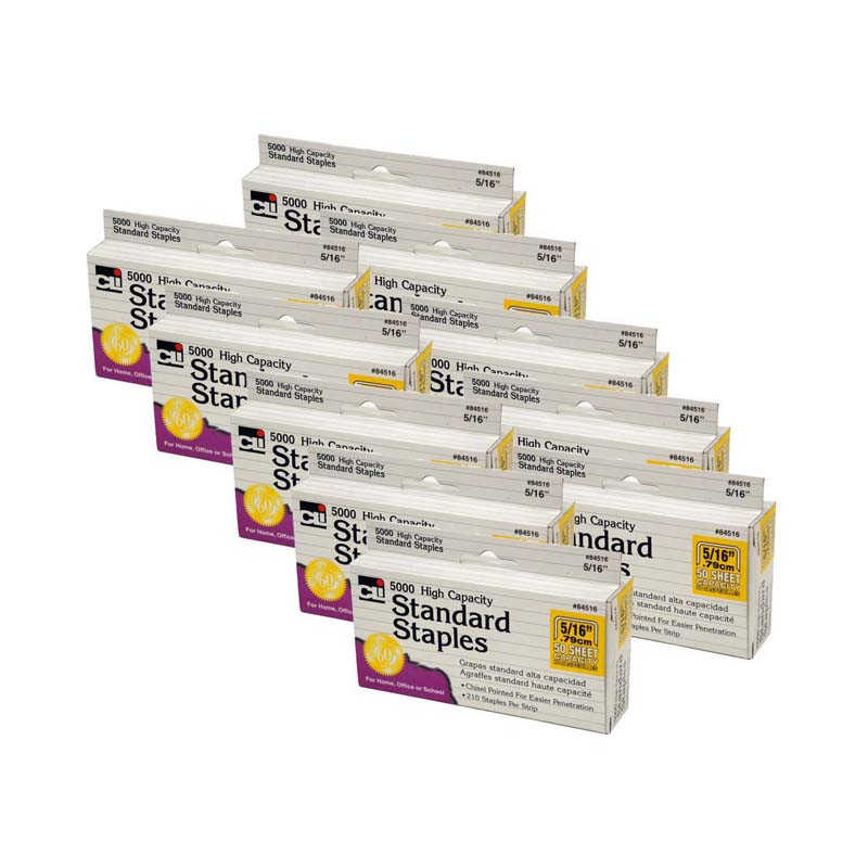 TeachersParadise - Charles Leonard High Capacity Standard Staples, 5000 ...