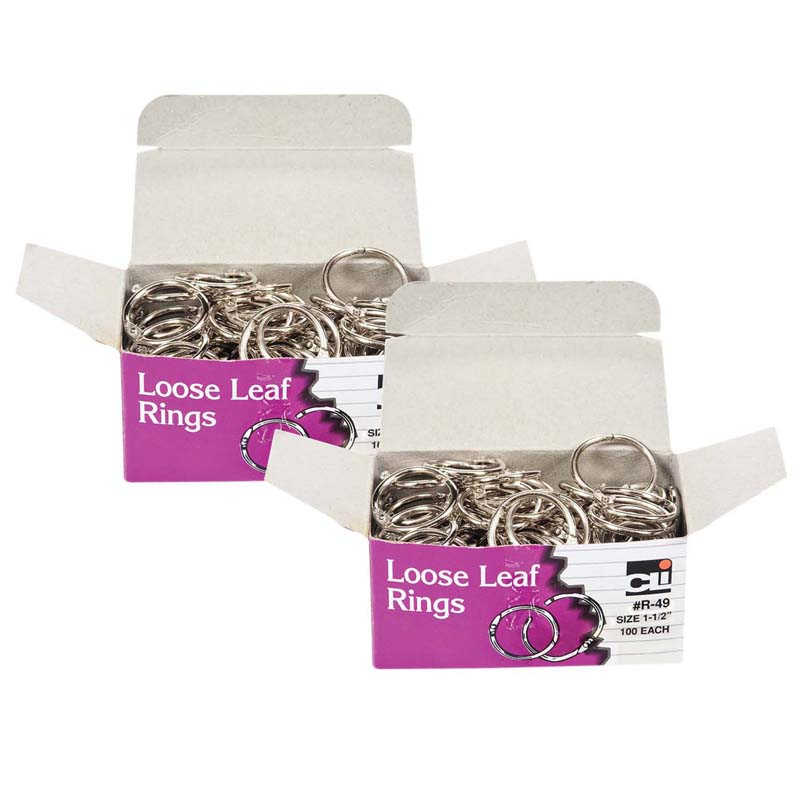 TeachersParadise - Charles Leonard Loose Leaf Book Rings, 1-1/2 ...