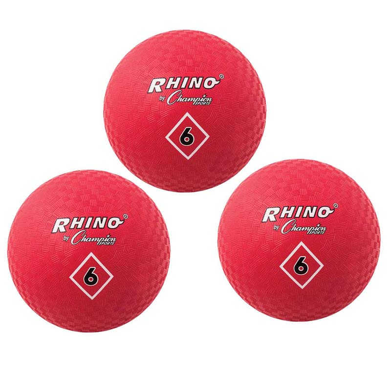 TeachersParadise - Champion Sports Playground Ball, 6", Red, Pack of 3 ...