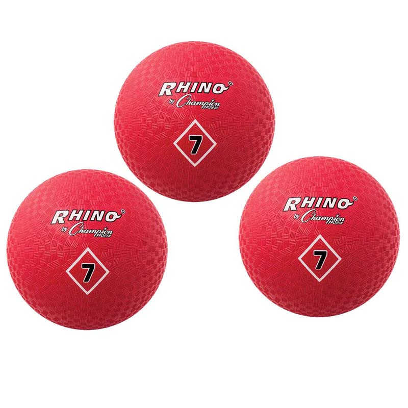 TeachersParadise - Champion Sports Playground Ball, 7", Red, Pack of 3 ...
